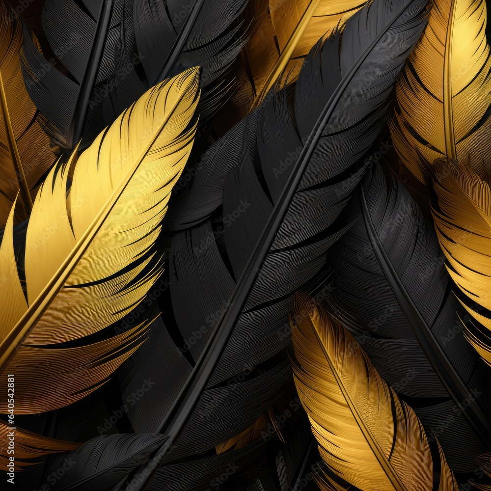 Black And Gold Feather Wallpaper at Summer Mannix blog