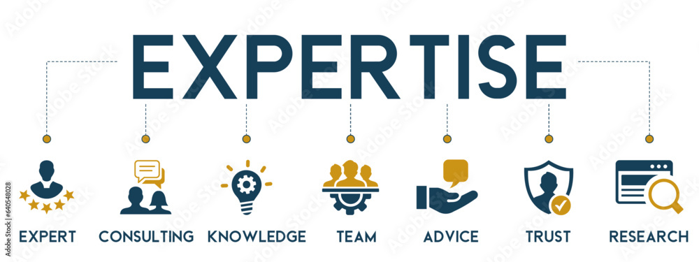 Expertise banner website icons vector illustration concept with an ...
