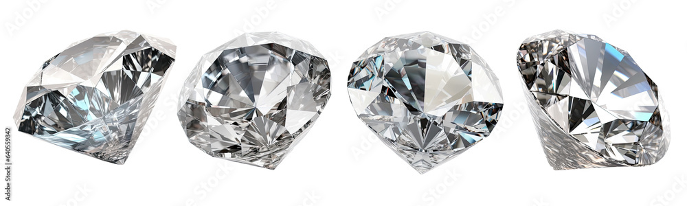 Set of Diamond isolated on white background , transparent background ...
