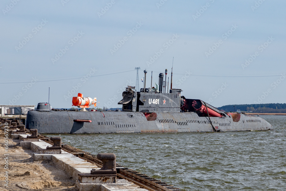 historic submarine U 461 from the russian army is a museum nowadays ...