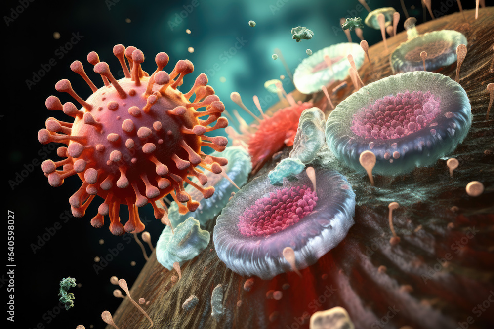 Fungal infections - Generative AI illustrations Stock Illustration ...