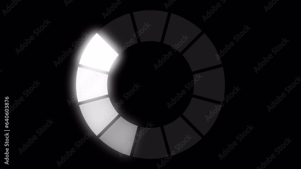 Loading Circle Video with Glow. Loading Animation on Transparent ...