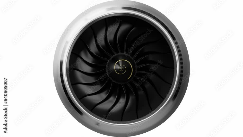 Rotating jet engine, zooming in - 3D 4k animation (3840 x 2160 px ...