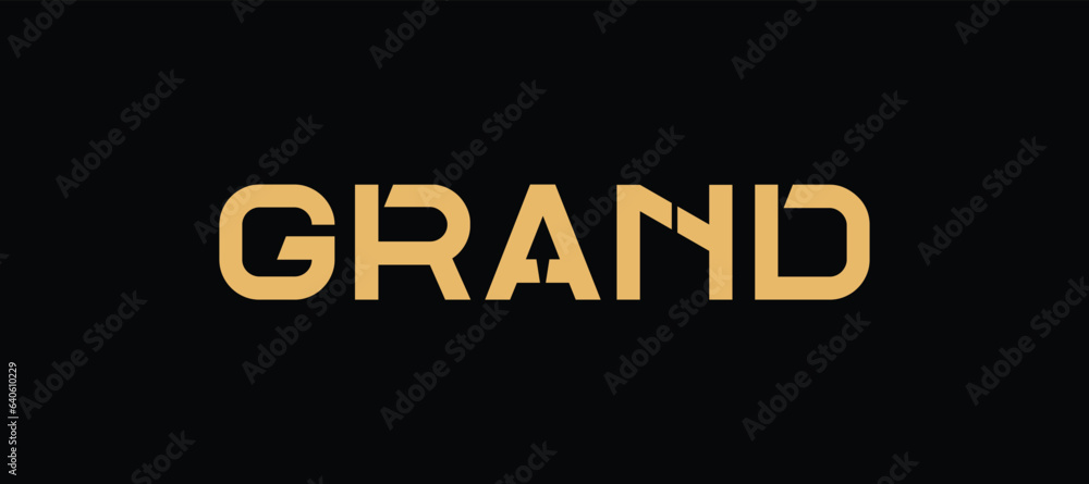 Logo for grand business vector Grand opening sign. Vector lettering ...