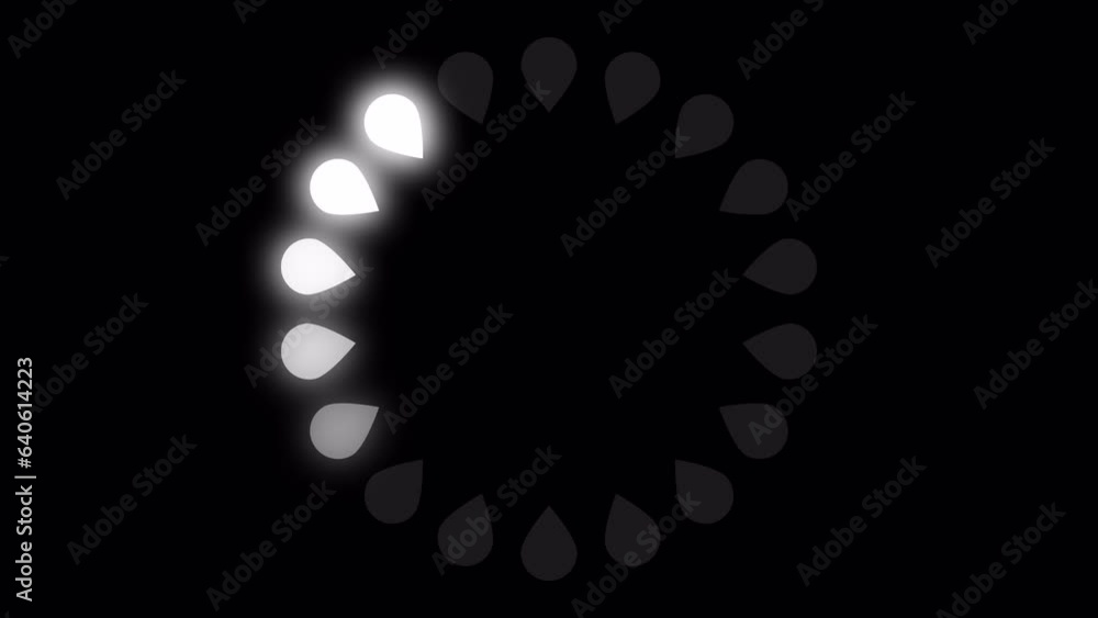 Loading Circle Video with Glow. Loading Animation on Transparent ...