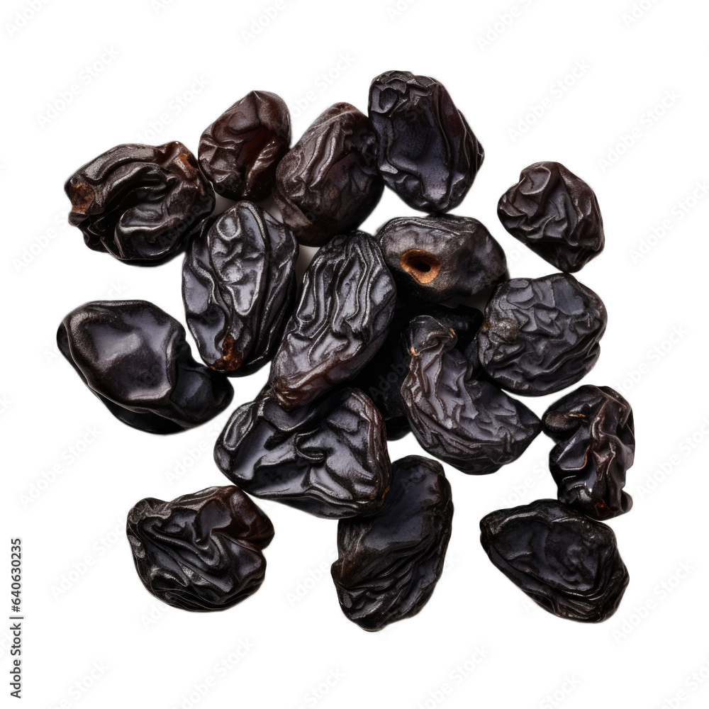 Dried Prunes isolated on transparent background. Generative AI Stock ...