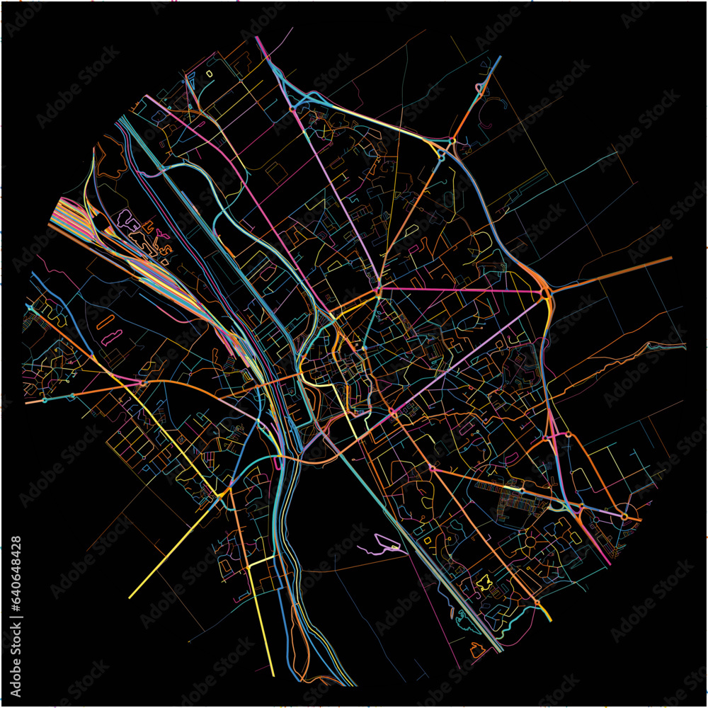 Colorful Map of Chalons-en-Champagne, Marne with all major and minor ...