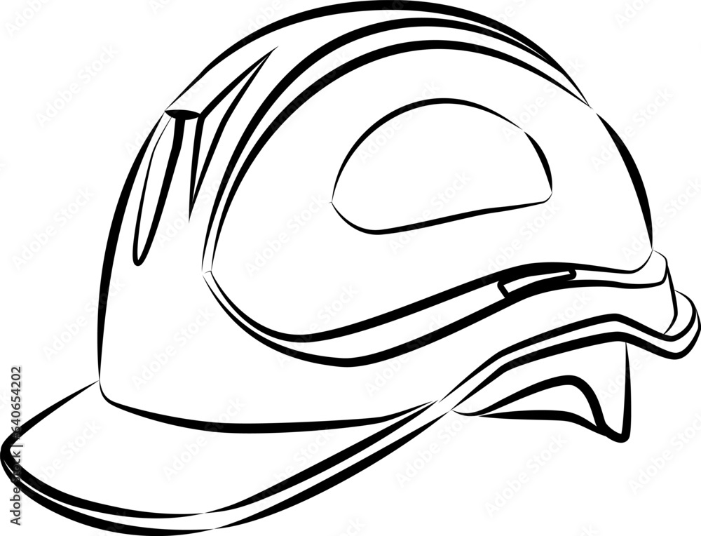 Construction safety helmet icon. Hard hat, protect and safe concept. A ...