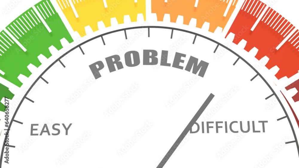 Easy and difficult problems. Concept of business, motivation, profit ...