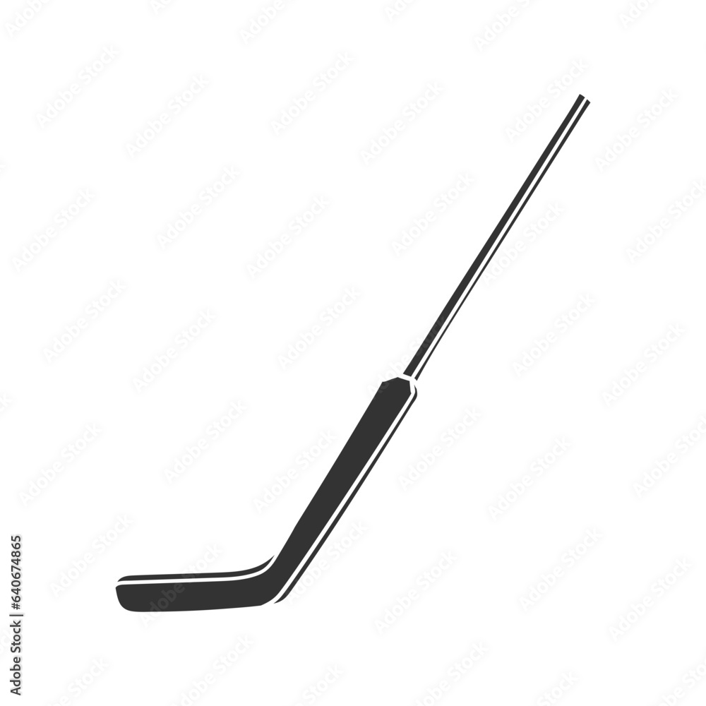 Ice Hockey Stick Icon Silhouette Illustration. Goalie Equipation Vector ...