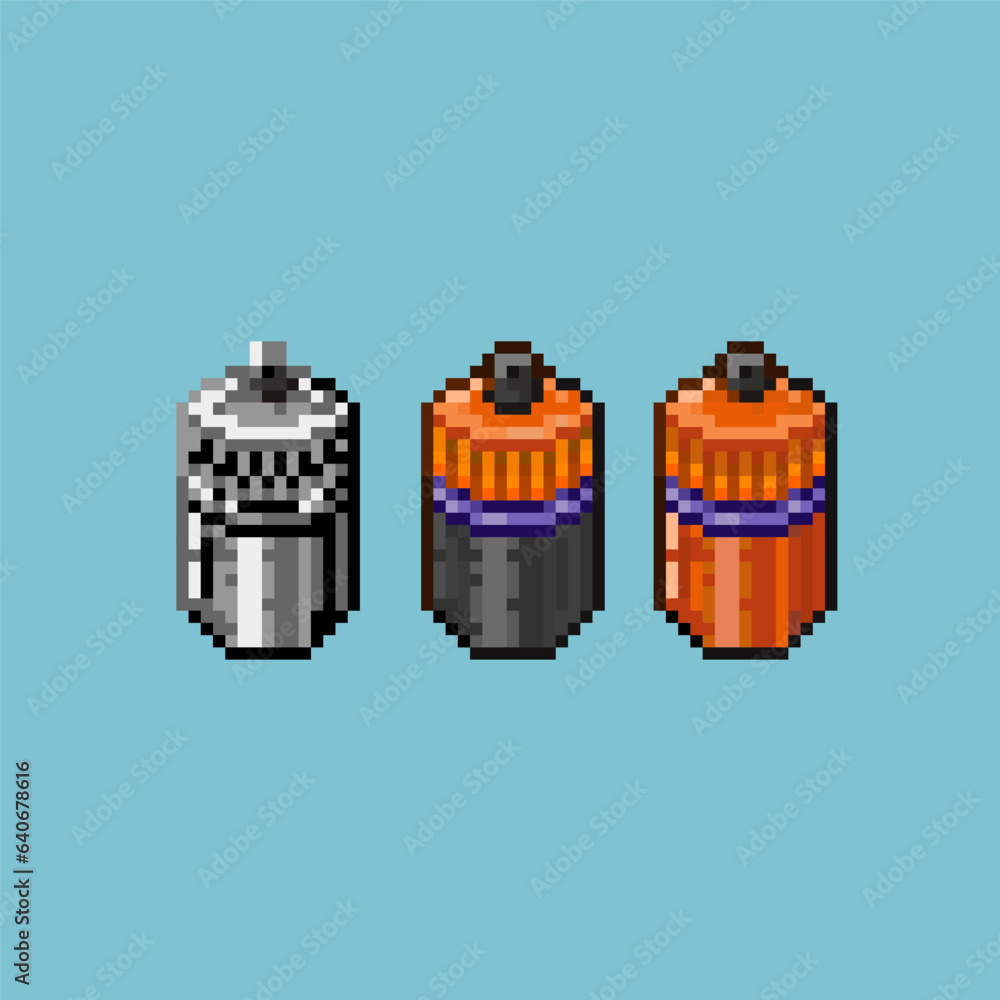 Pixel art sets of generator battery .Pixel art,8bits perfect for game ...