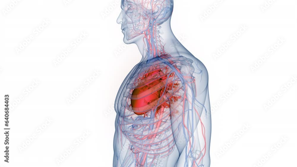 Human Circulatory System Heart Anatomy Animation Concept Stock Video ...