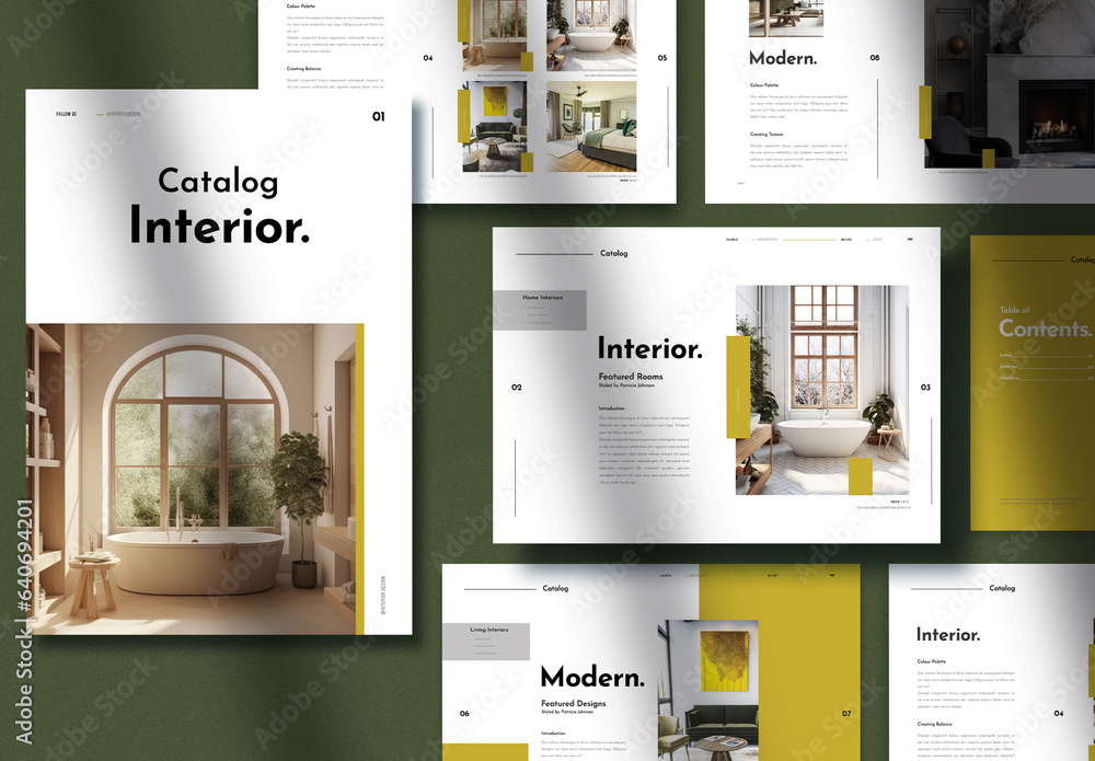 Interior Design Catalog Stock Template | Adobe Stock