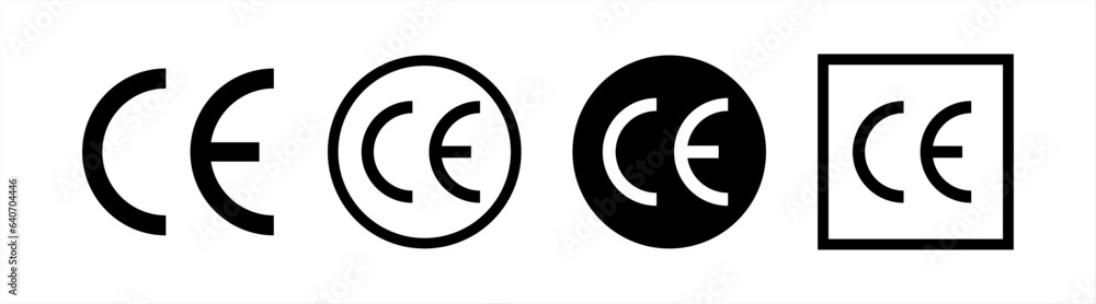 CE vector signs or symbols isolated on white background. Vector icon ...