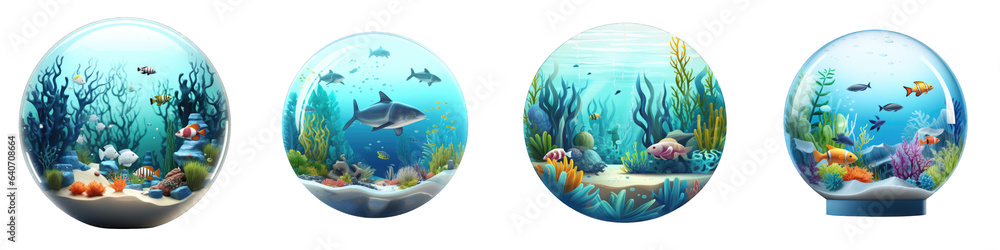 Underwater Scene clipart collection, vector, icons isolated on ...