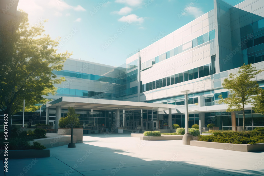 Architectural Elegance: Hospital Facade Stock Photo | Adobe Stock