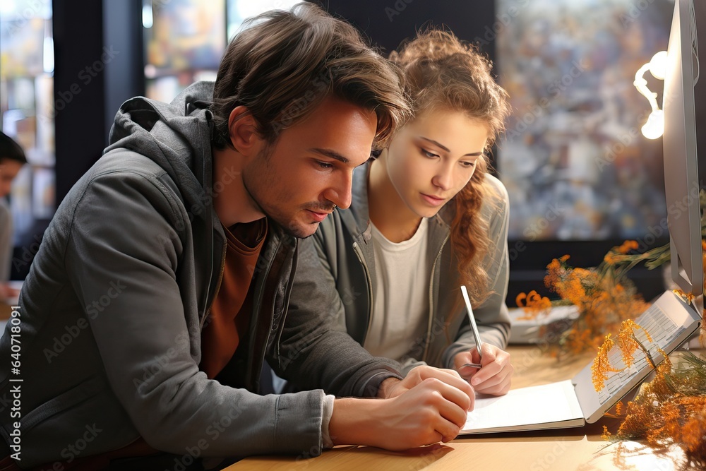 business class teenage college teacher technology classroom girl ...