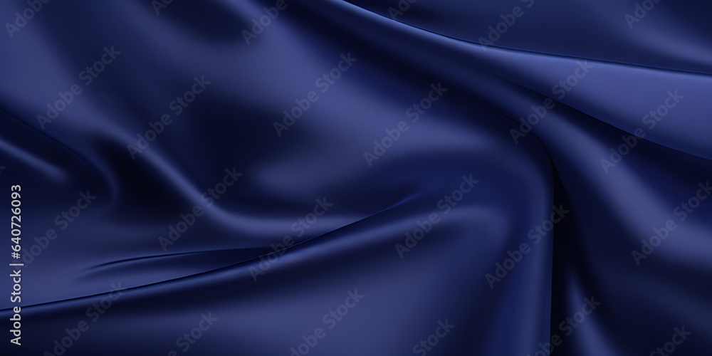 Navy blue silk satin. Dark elegant luxury abstract background with space for design. Shiny ...