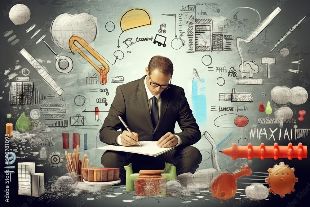 small graph graph colourful computing entrepreneur marketing light ...