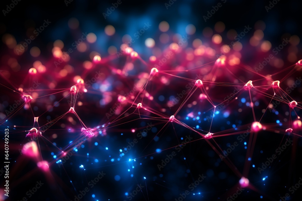 Abstract futuristic, Network connection fiber optic, Transmission line ...