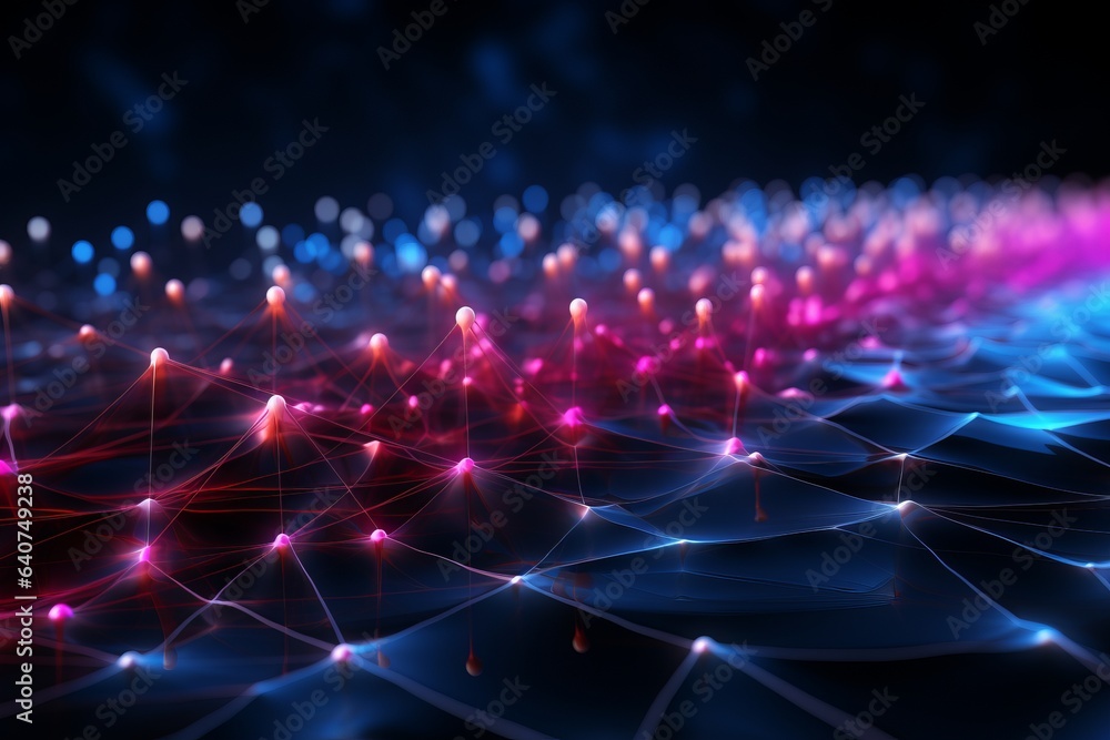Abstract futuristic, Network connection fiber optic, Transmission line ...