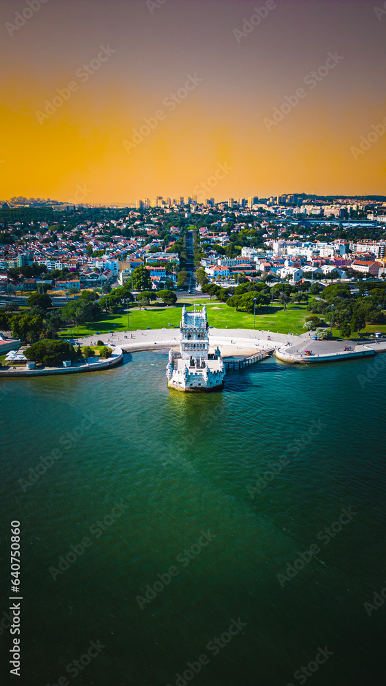 Paisagem Portugal Torre de Belém Fortaleza Portuguesa Rio Tejo Ponto ...