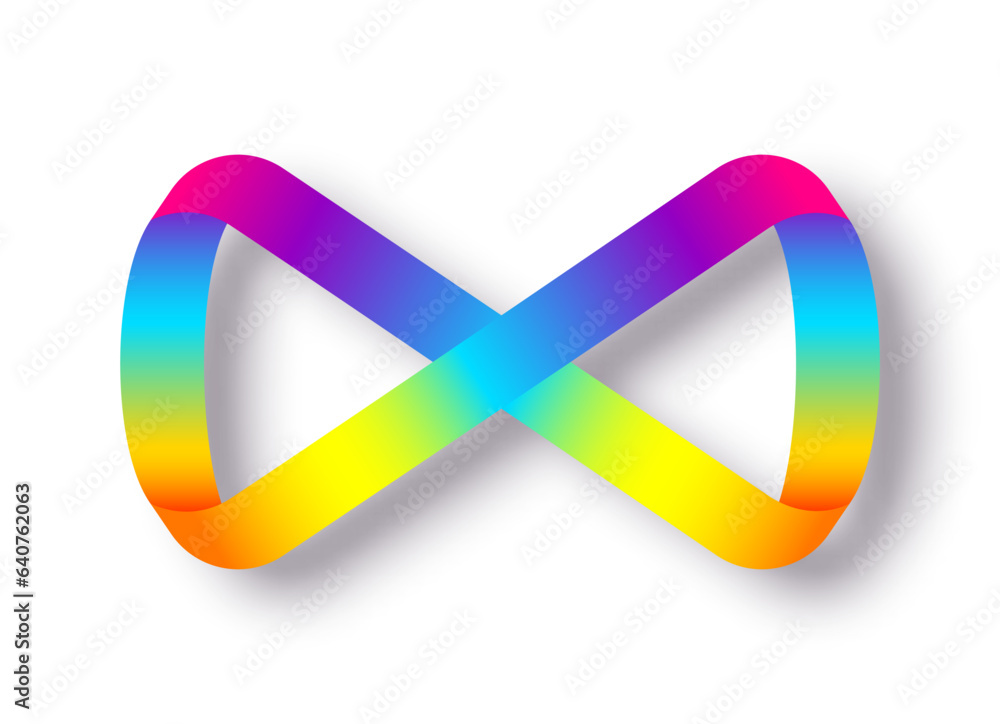 Autistic Pride Day. Colorful rainbow infinity. Rainbow Infinity symbol ...