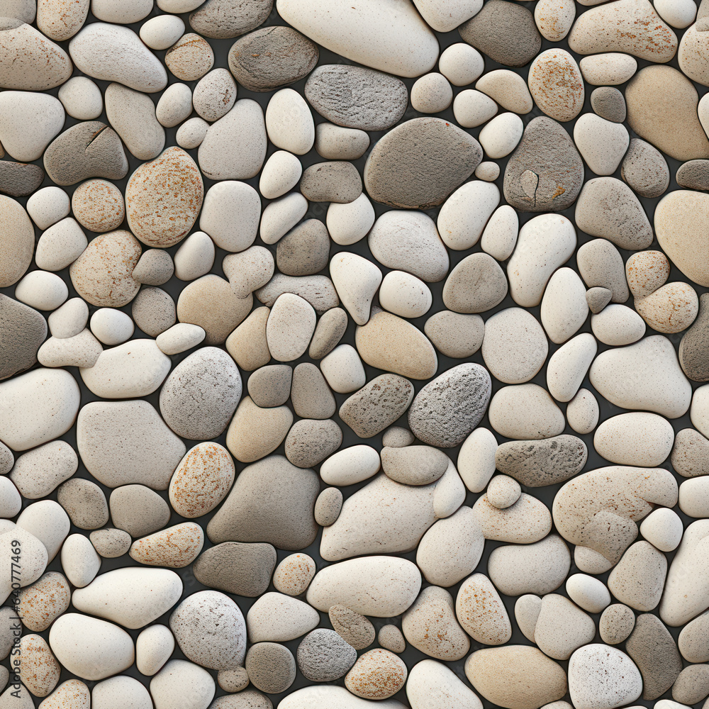 Pebble Cream and gray color Stone seamless texture Stock Photo | Adobe ...