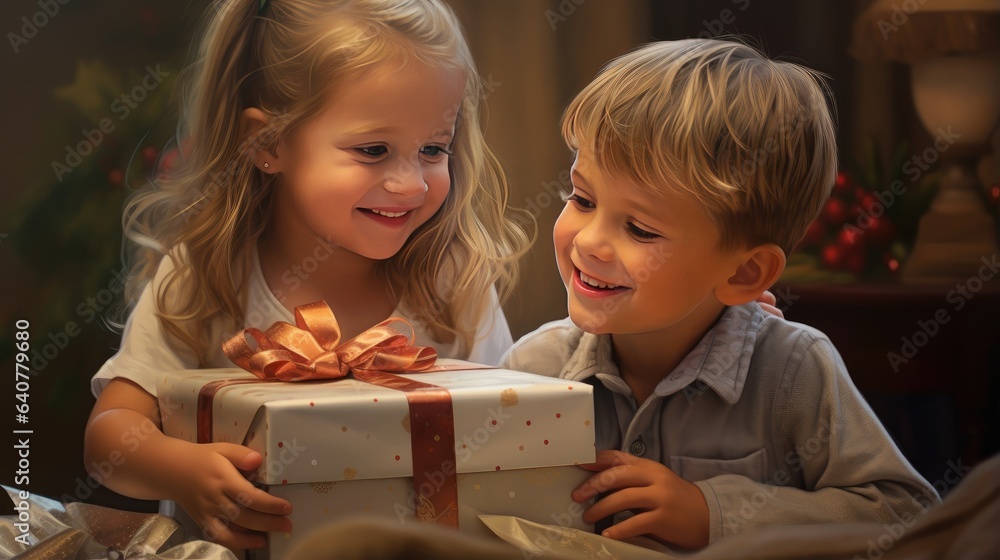 heartfelt connections between siblings or friends as they exchange ...