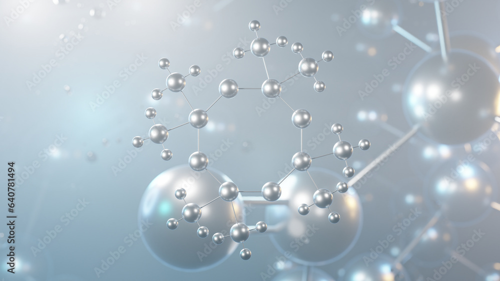 octamethylcyclotetrasiloxane molecular structure, 3d model molecule ...
