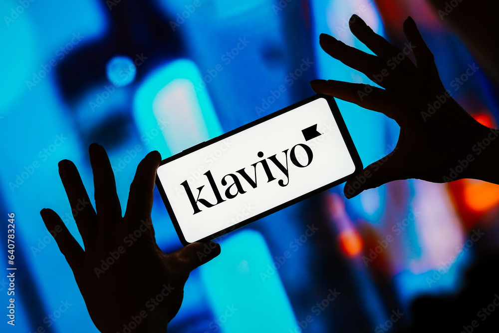 August 29, 2023, Brazil. In this photo illustration, the Klaviyo logo ...