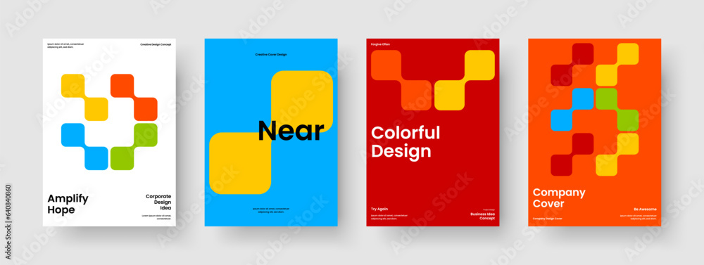 Modern Report Layout. Creative Book Cover Template. Isolated Flyer ...