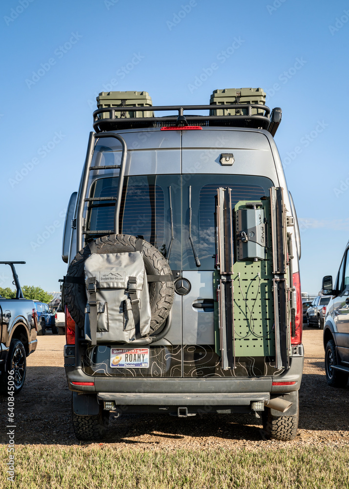 Loveland, CO, USA - August 27, 2023: Back of Mercedes Sprinter 4x4 ...