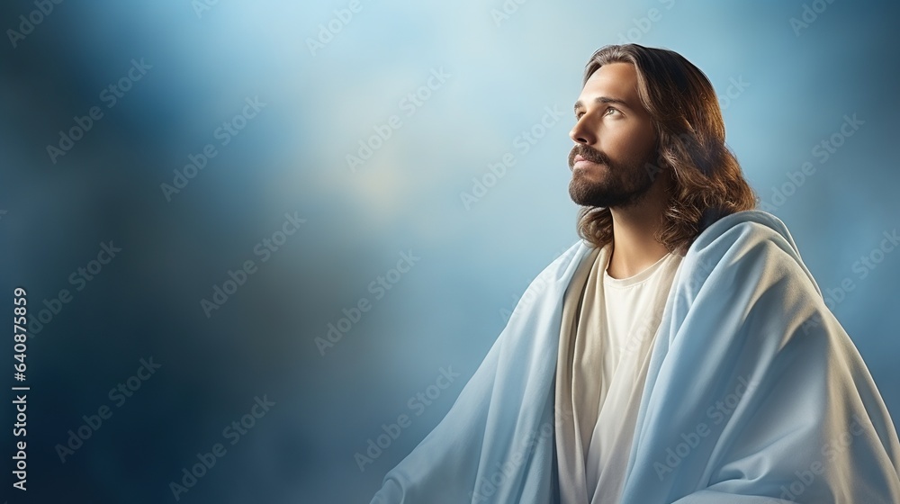 Religious concept of the son of god bible jesus christ, copy space ...