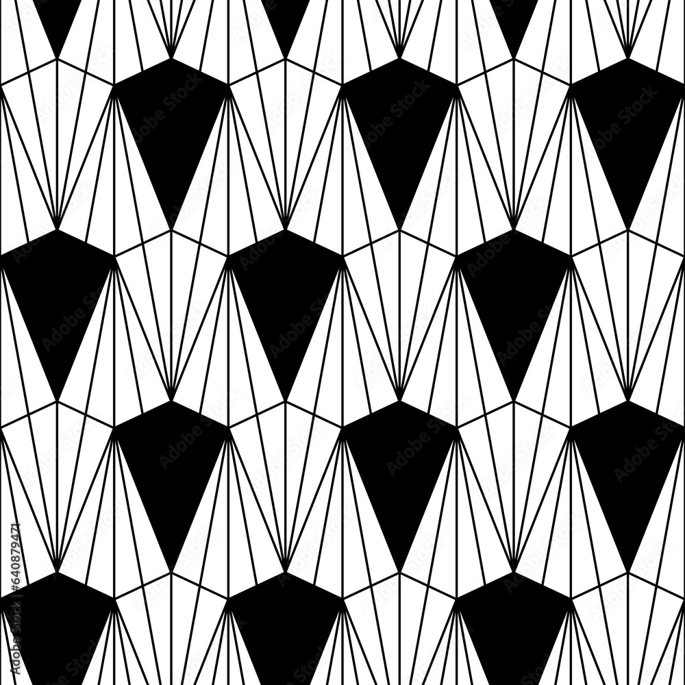 Seamless pattern with triangle shapes. Interlocking triangles ...