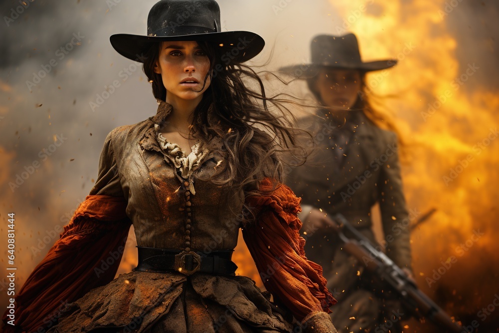 Wild West girls, westerns, outlaws and bandits, sheriffs, robbers and ...