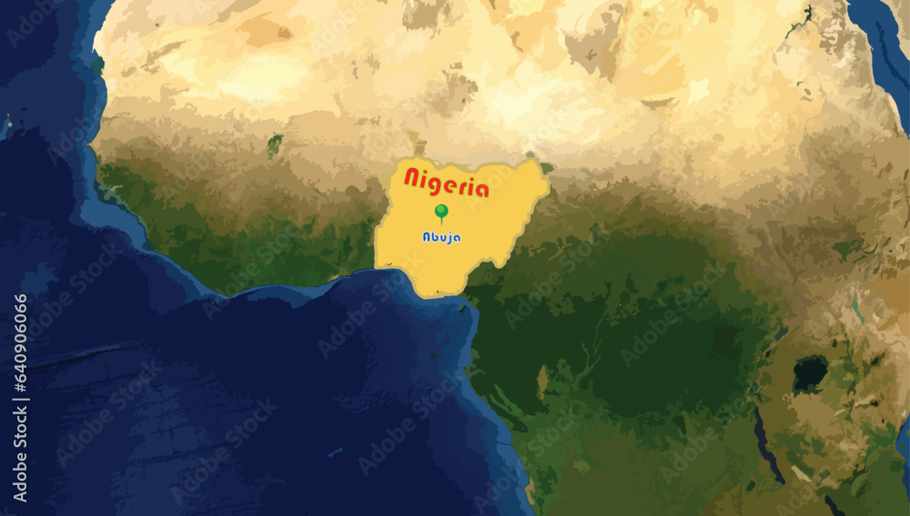 The Niger map and Niamey, its capital city on the world background ...