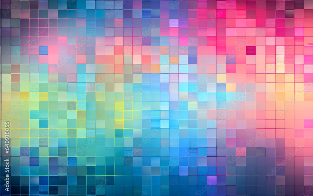 Colorful square lights pattern design with, pixelated, light pink and ...