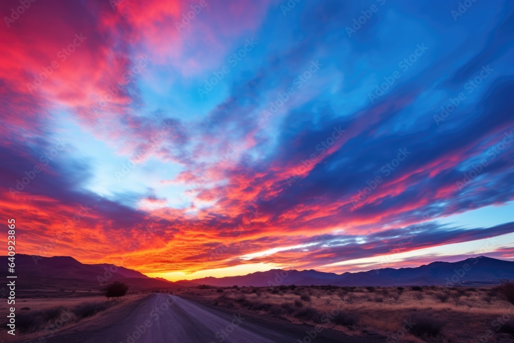 the most amazing morning sky you can imagine with vibrant colors ...