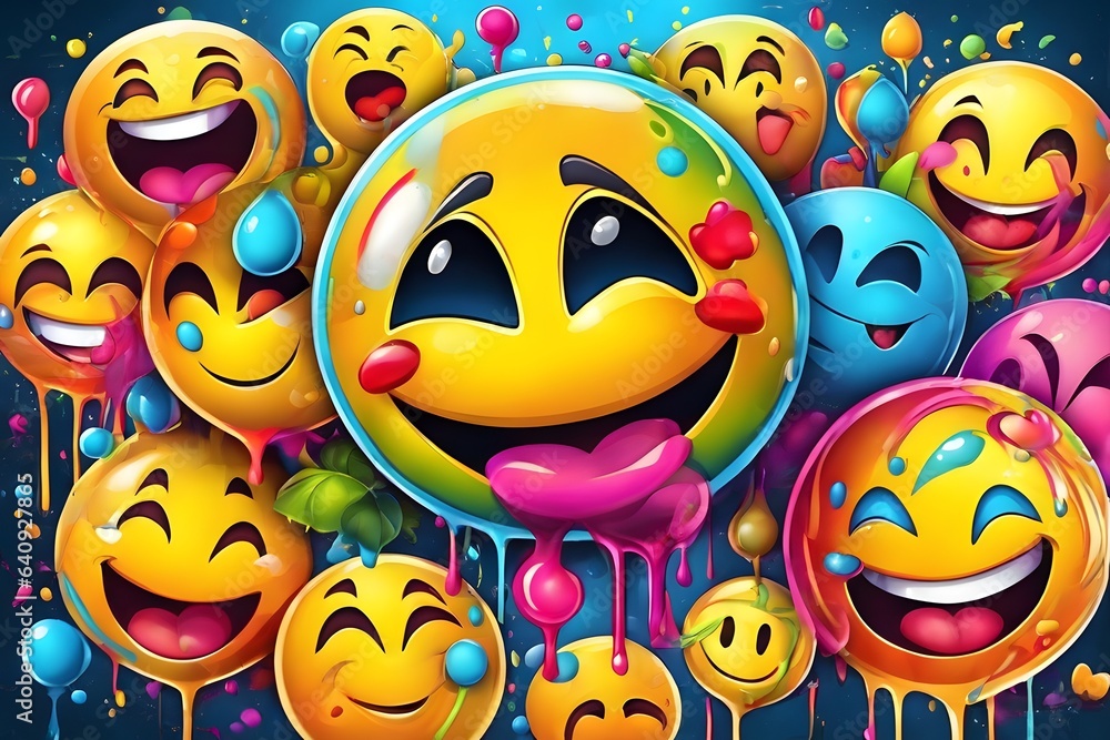 Emoji Graffiti Wallpaper, Emoji Graffiti Background, Emoji Graffiti ...