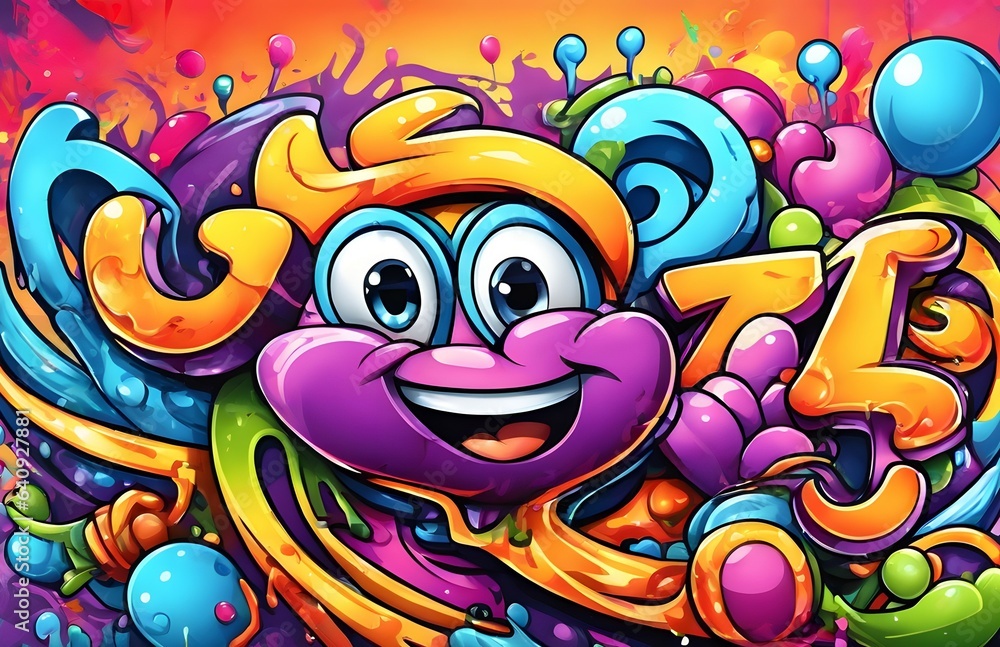 Cartoon Graffiti Wallpaper, Cartoon Graffiti Background, Cartoon ...