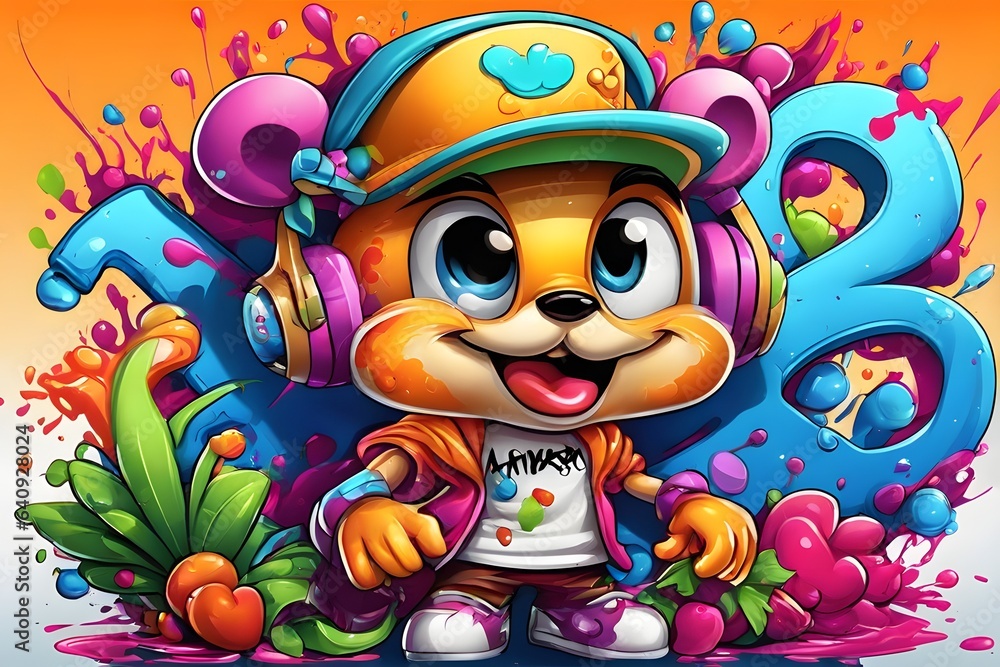 Cartoon Graffiti Wallpaper, Cartoon Graffiti Background, Cartoon ...