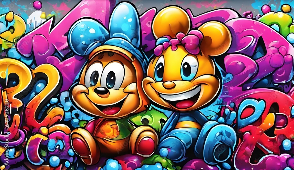 Cartoon Graffiti Wallpaper, Cartoon Graffiti Background, Cartoon ...