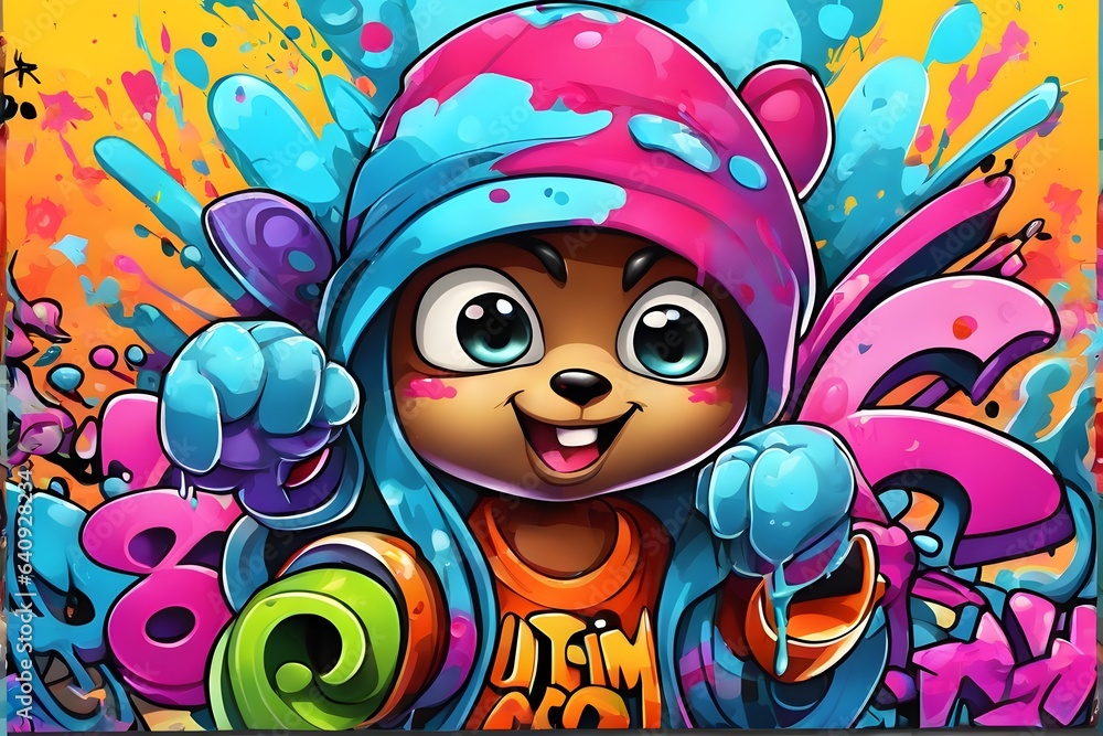 Cartoon Graffiti Wallpaper, Cartoon Graffiti Background, Cartoon ...