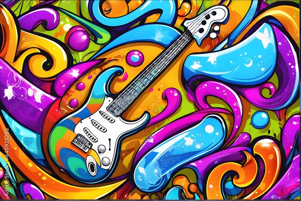 Music Graffiti Wallpaper, Graffiti Background, Music Graffiti Pattern ...