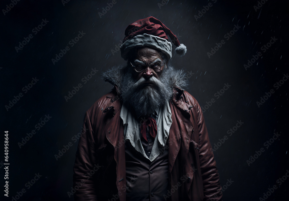 Spooky scary bad Santa Claus. Horror in the north pole: when Santa ...