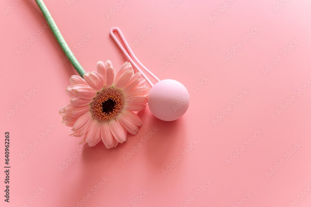 Pink balls for special exercises for woman. Balls for intimate muscles ...