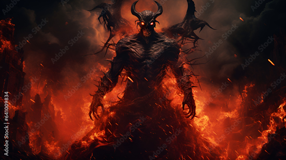 demon sitting painting horror halloween background scary wallpaper ...
