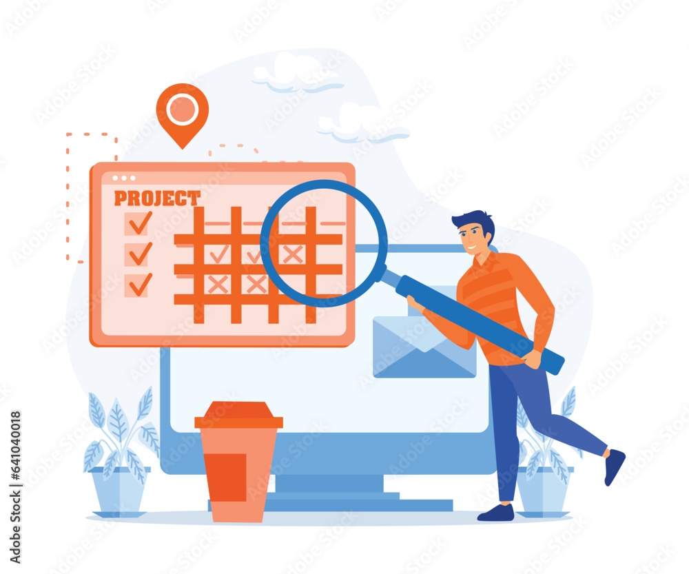 Project monitoring concept. Planning, development and programming of ...