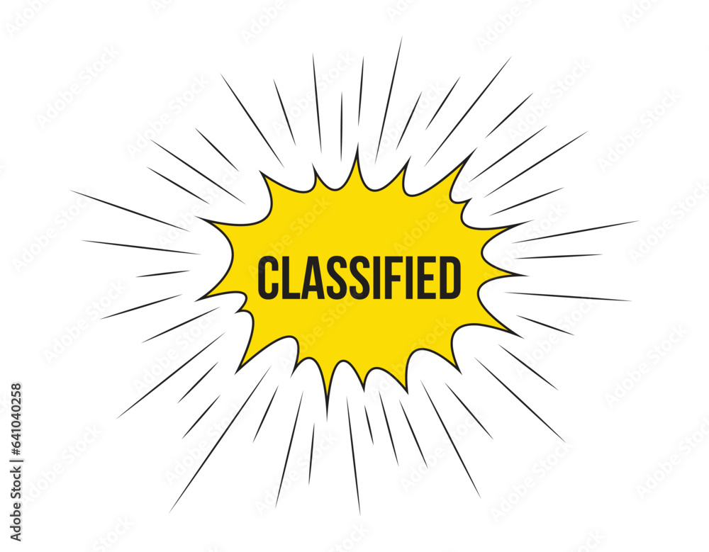 Classified banner design Vector illustration. Stock Vector | Adobe Stock